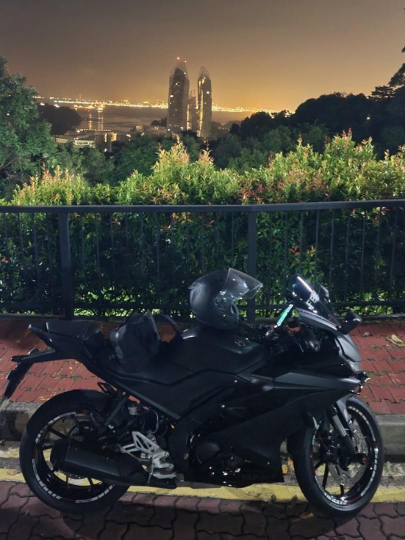 Yamaha R15 V3 (Black Matte W/ Red Strip Rim), Motorcycles, Motorcycles ...