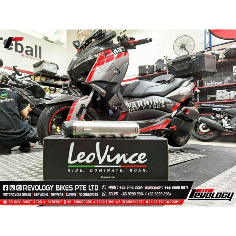 YAMAHA XMAX 300 LEO VINCE EXHAUST PIPE STAINLESS STEEL NEW XMAX 300 ...