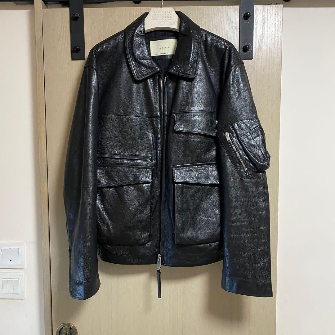 1017 Alyx 9sm leather jacket black 46 mmw, 男裝, 外套及戶外衣服 - Carousell
