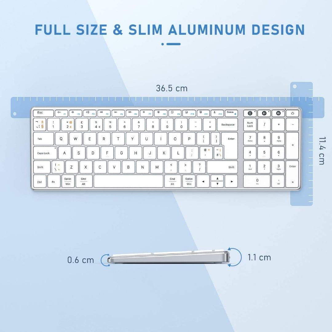 [122505] Jelly Comb Dual Bluetooth + 2.4 G USB Wireless Keyboard, Multi ...
