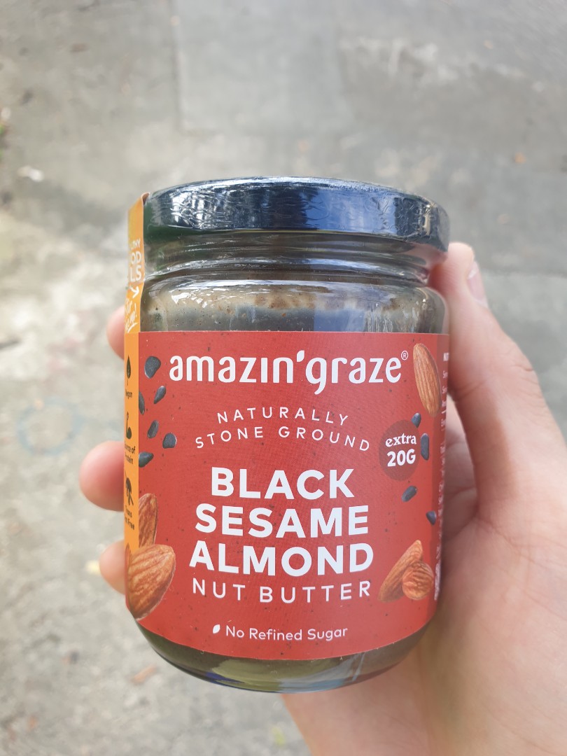 Amazin' Graze Black Sesame Almond Nut Butter, Food & Drinks, Packaged ...