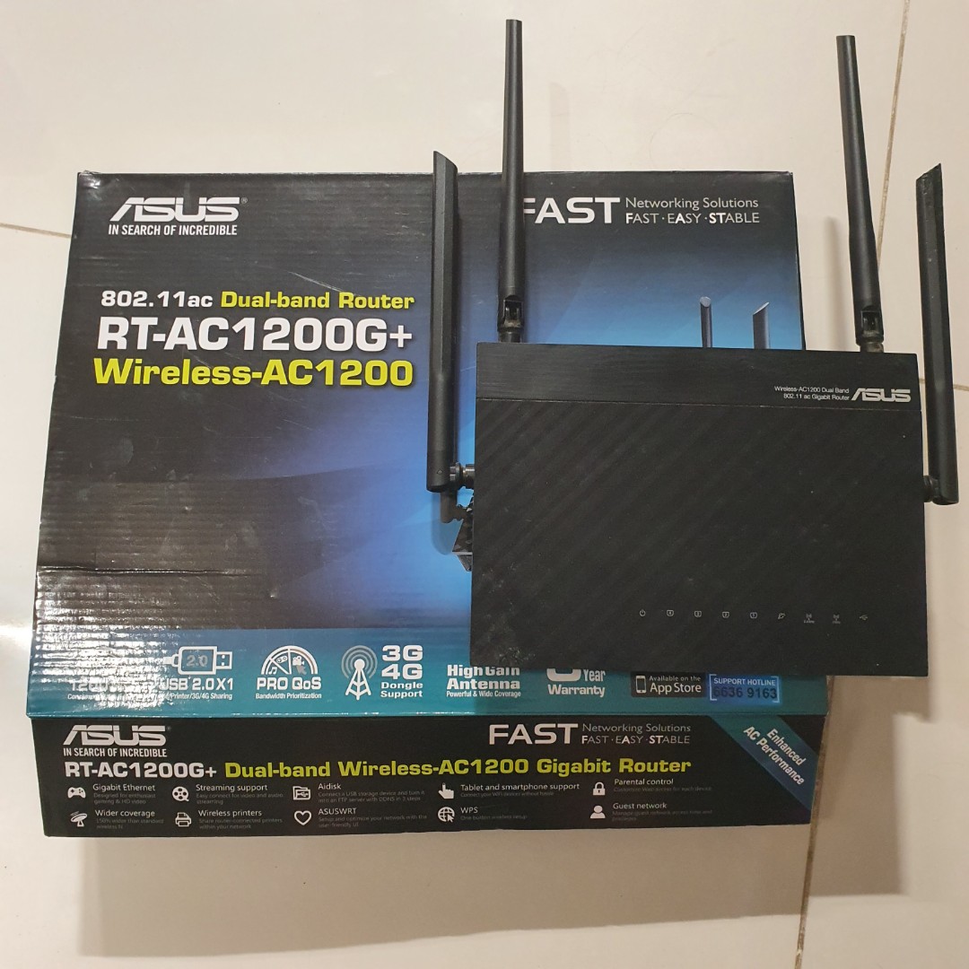 Asus Gigabyte Router RT-AC1200G, Computers & Tech, Parts & Accessories ...
