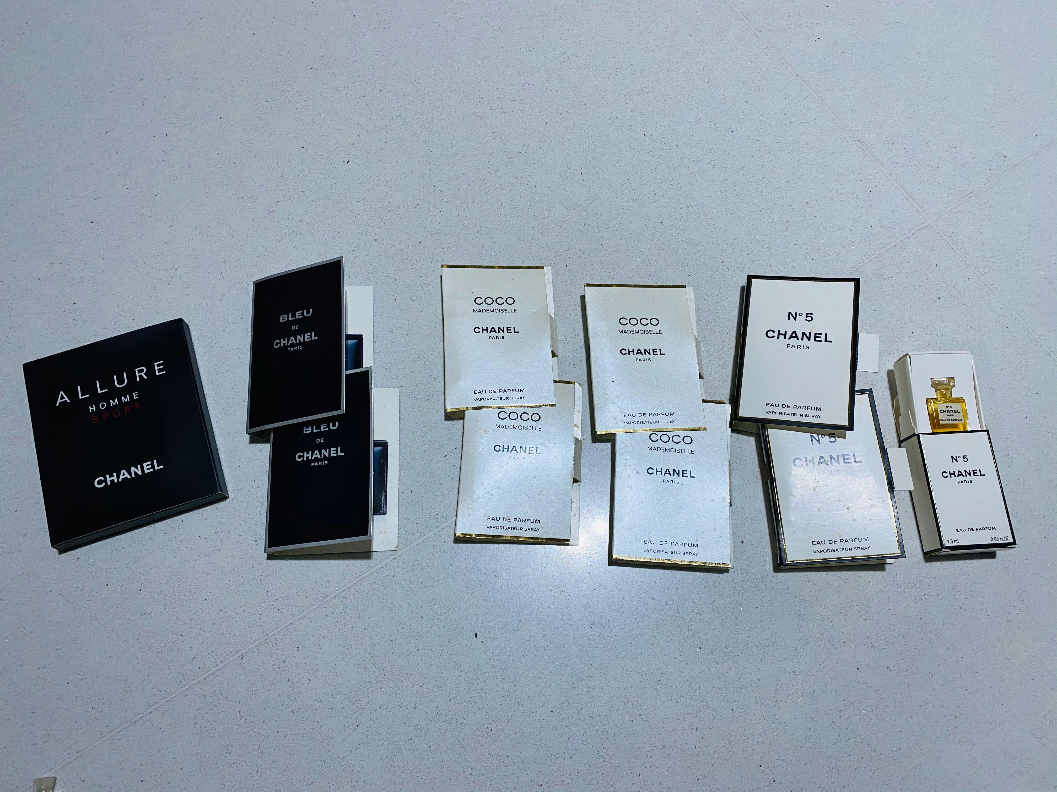 Authentic Chanel perfum sample pack, Beauty & Personal Care, Fragrance ...
