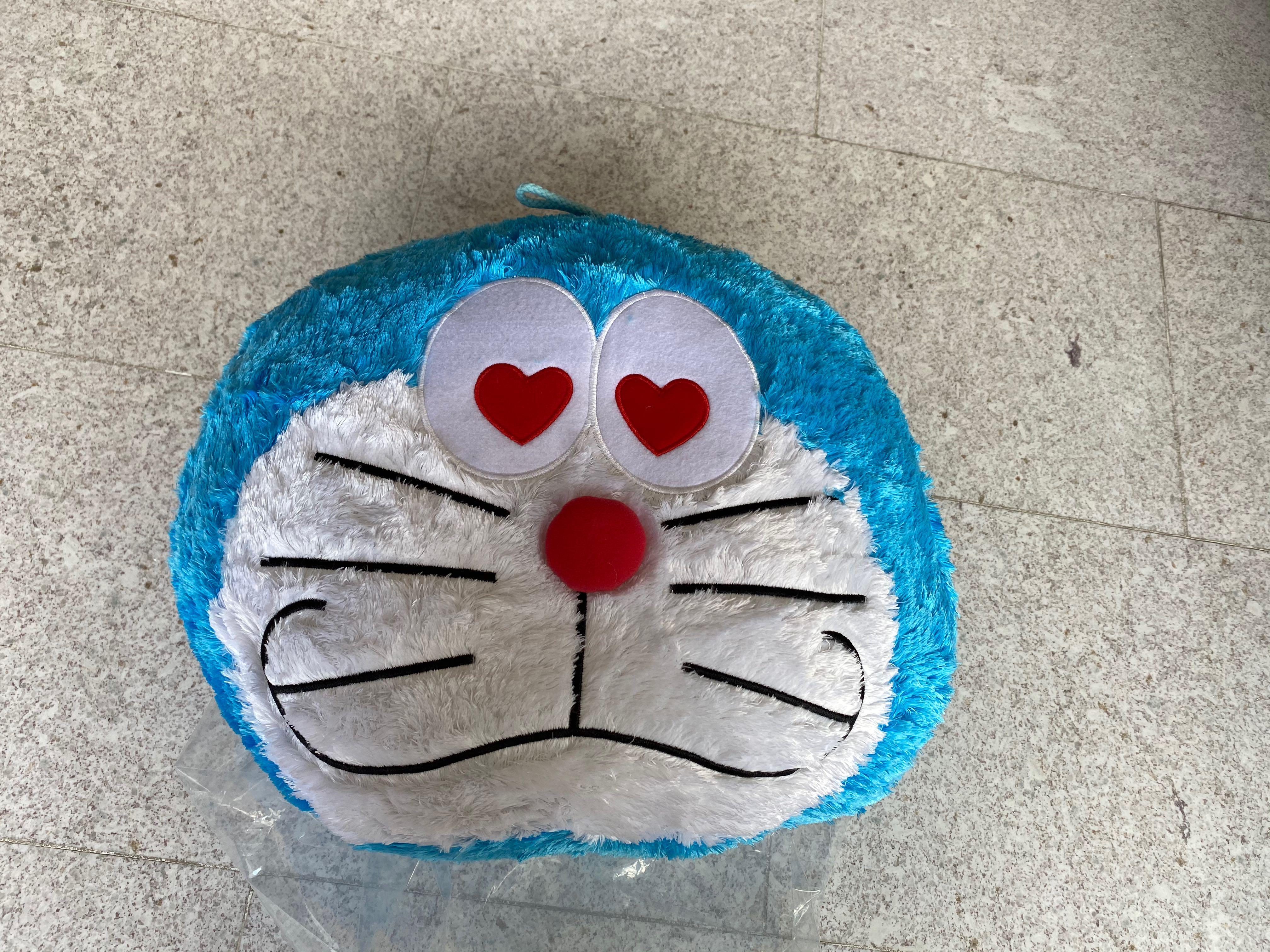 Doraemon face plushie, Hobbies & Toys, Toys & Games on Carousell