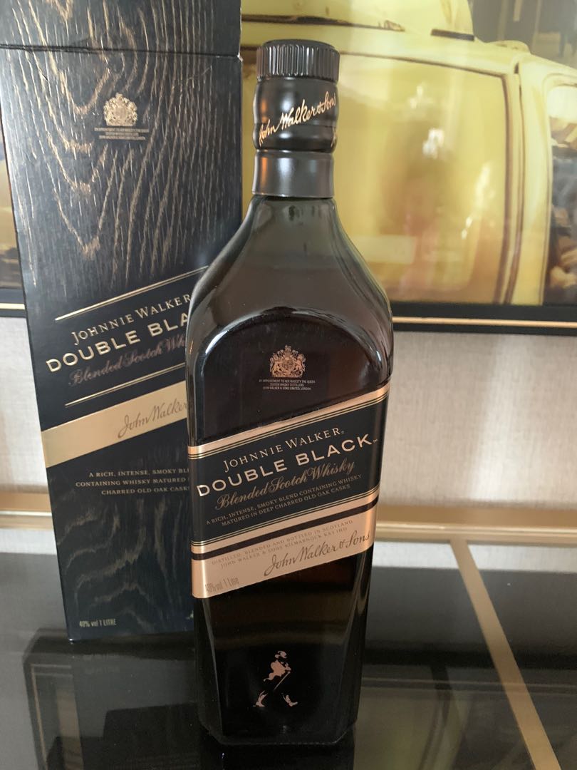Double Black Label Whisky, Food & Drinks, Alcoholic Beverages on Carousell
