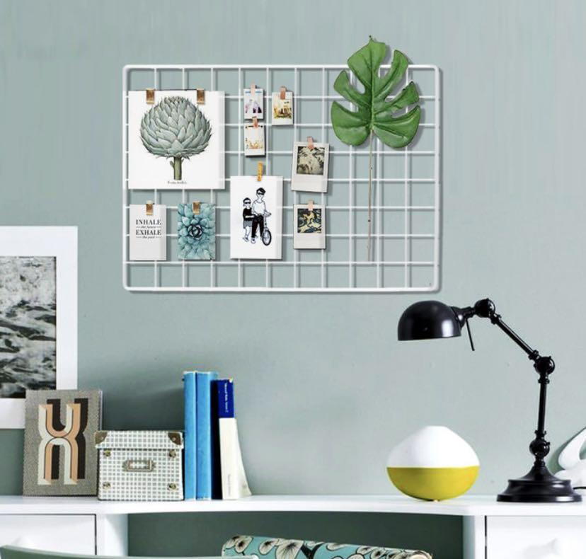 Hiasan Dinding Persegi Panjang Grid Wire Mesh (Preloved), Perabotan ...