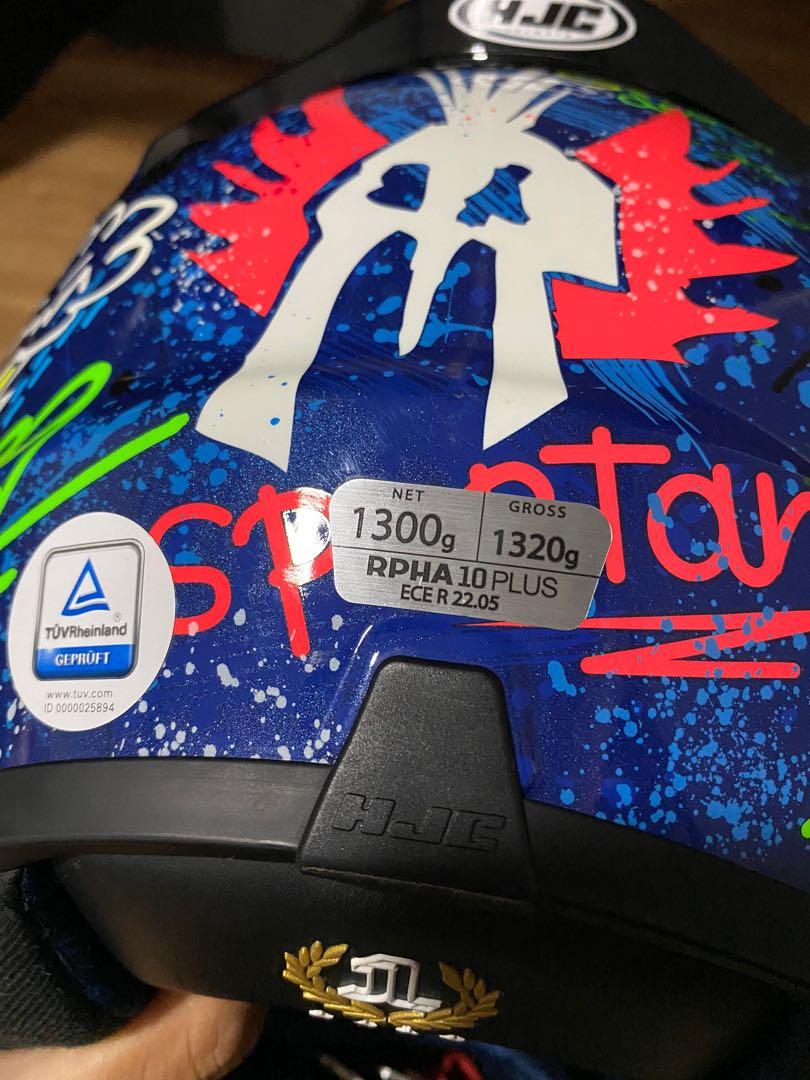 HJC Rpha 10 Plus graffiti lorenzo, Motorcycles, Motorcycle Apparel on ...