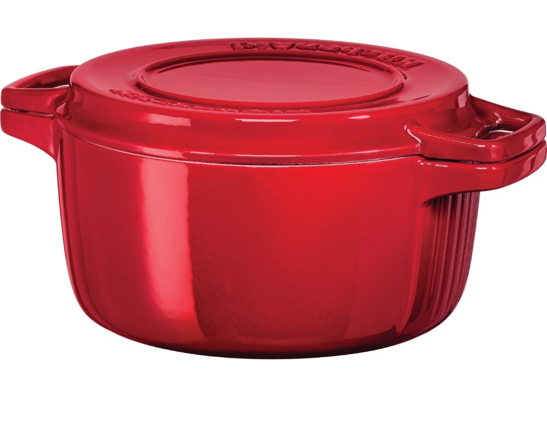 KitchenAid KCPI60CRER Empire Red Cast Iron 6-quart Professional ...
