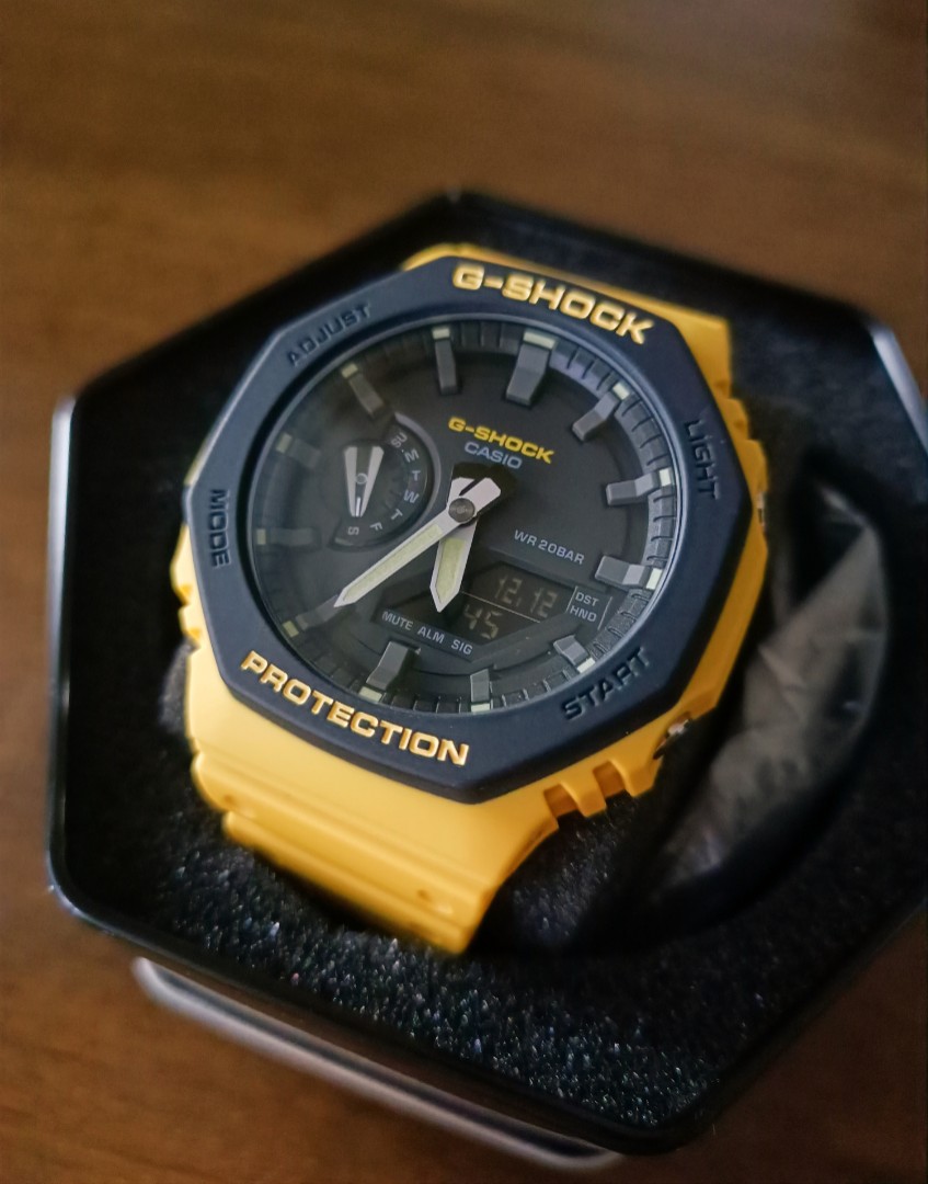 [LNIB] G-Shock CasiOak Yellow Watch GA-2100, Mobile Phones & Gadgets ...