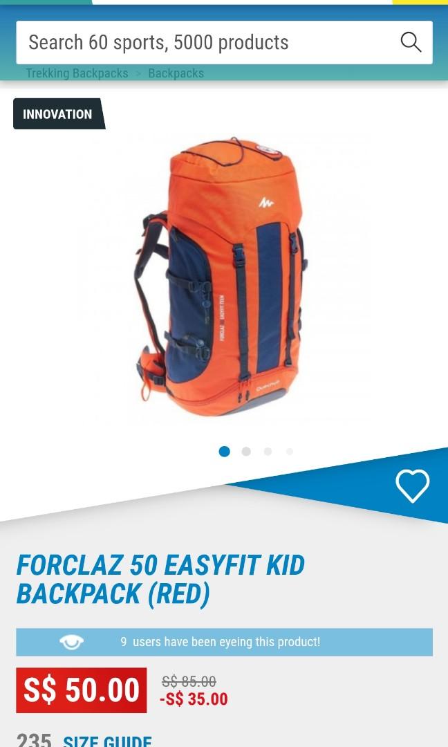 Quechua Forclaz 50 Easy Fit, Men's Fashion, Bags, Backpacks on Carousell