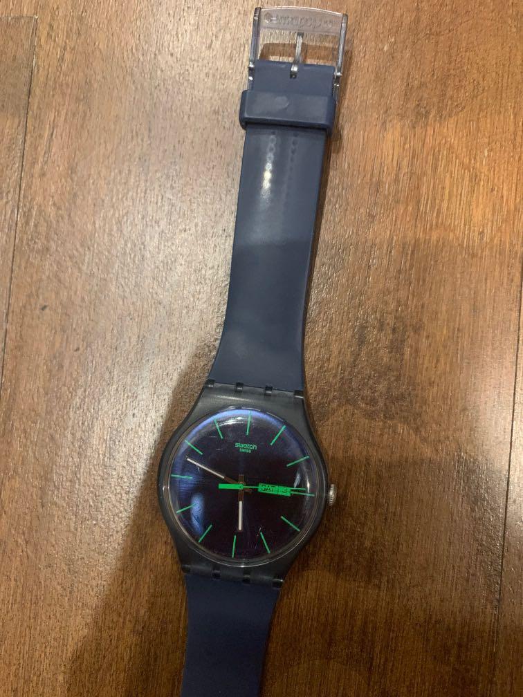 Swatch Glow-in-the-dark Watch, Luxury, Watches on Carousell