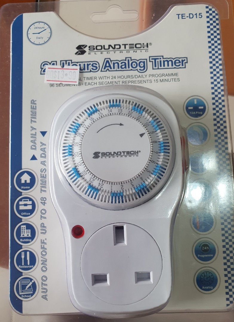 Timer 24 Hour Analog Free Delivery, Furniture & Home Living, Home ...