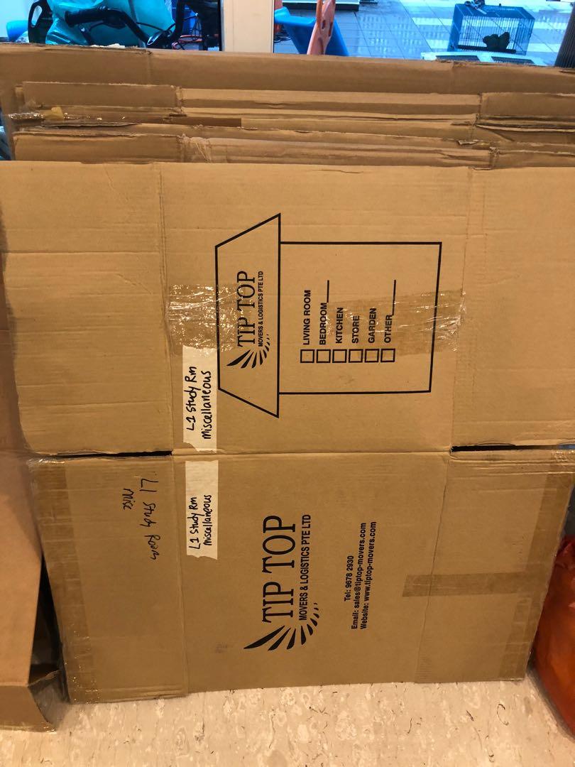 Used carton boxes for moving house, Everything Else on Carousell
