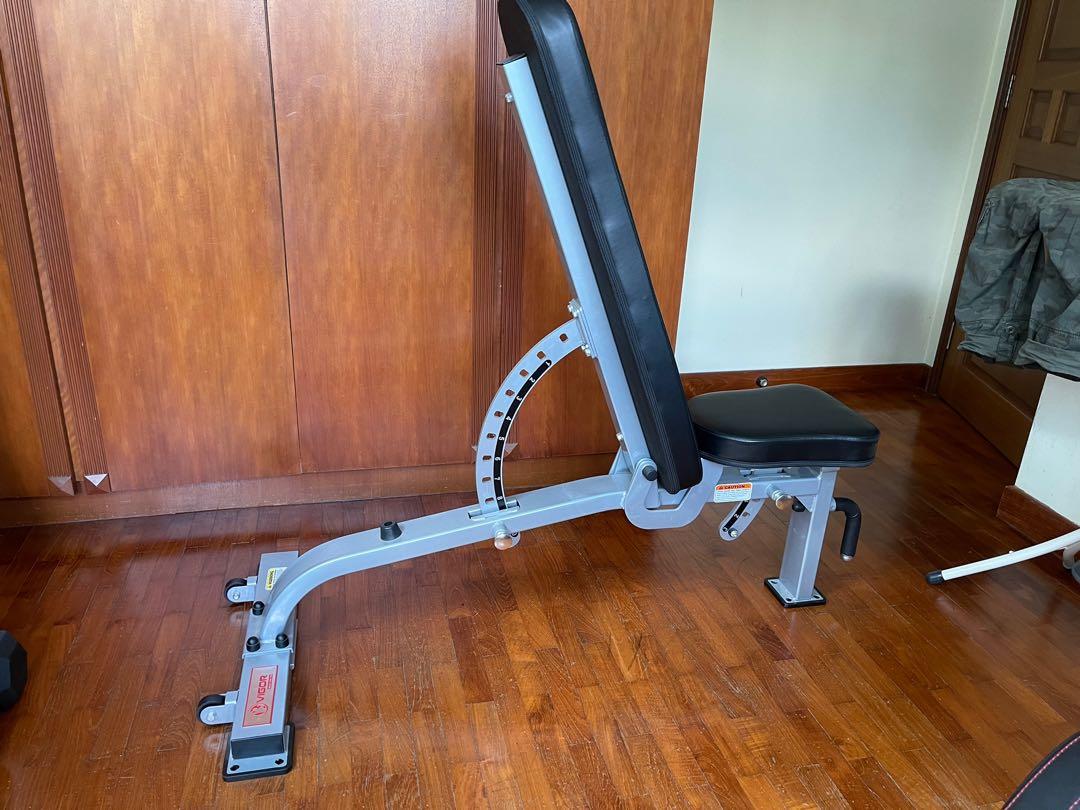 Vigor Gym Bench with wheels in perfect condition, Sports Equipment ...