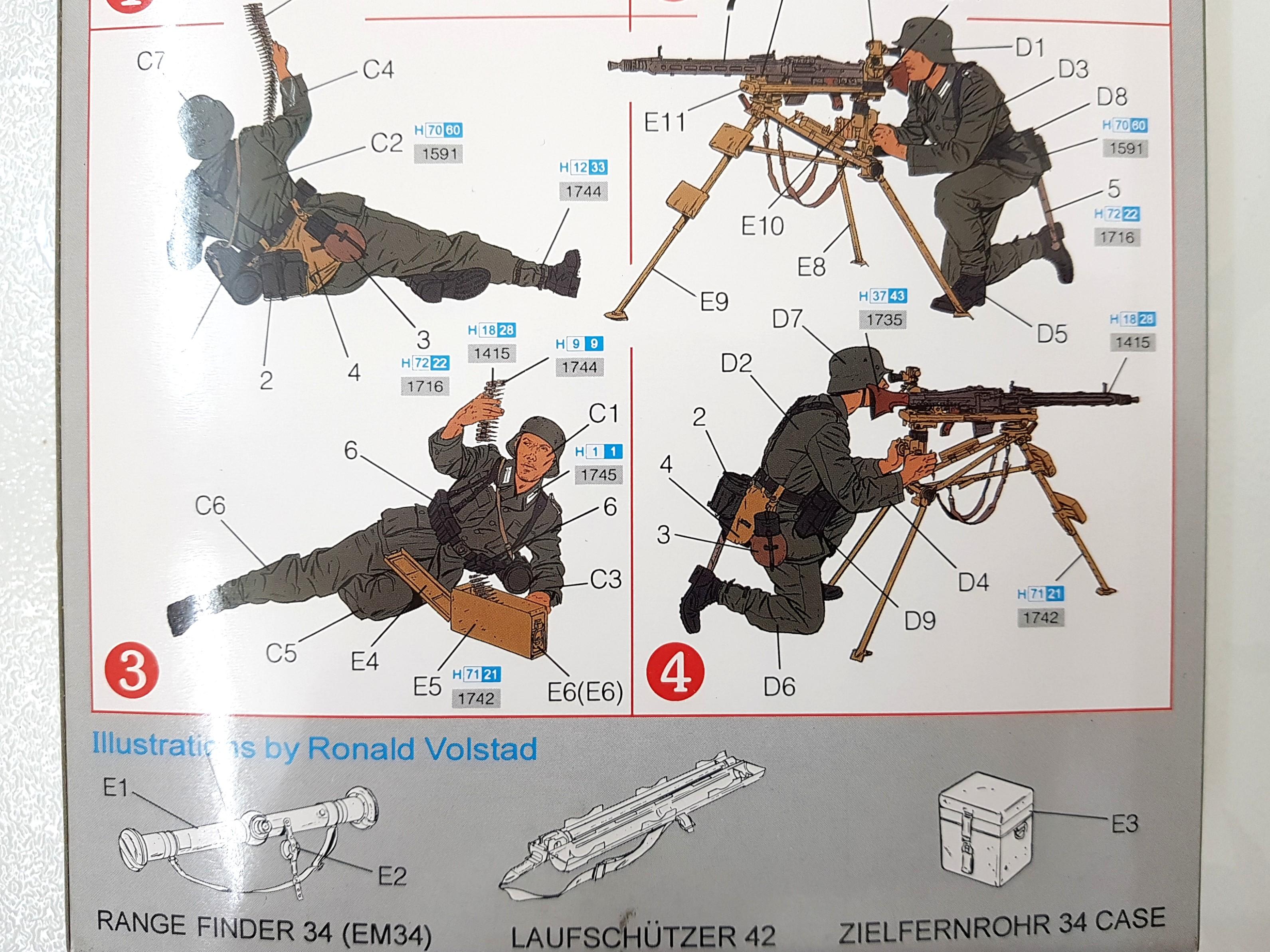 1/35 #6064 Dragon German MG42 Heavy Machine Gun Team (2nd World War ...