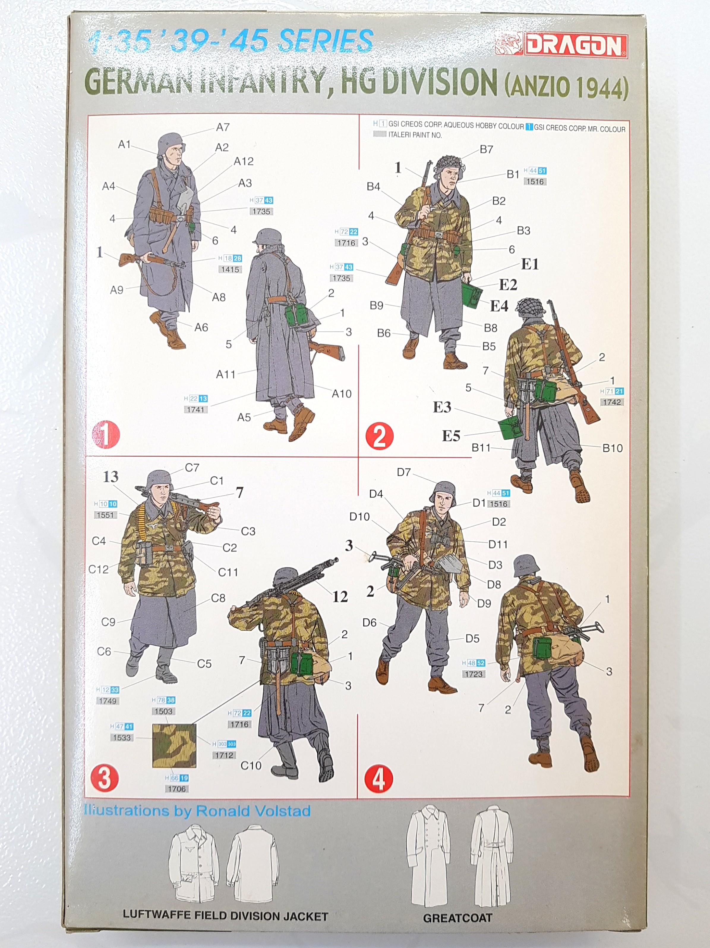 1/35 #6158 Dragon German Infantry, HG Division (Anzio 1944) (2nd World ...