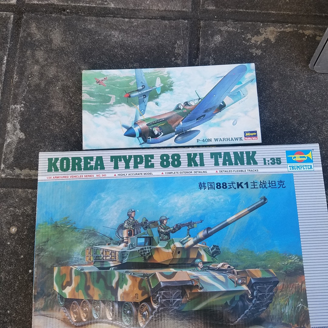 天地武器。小号手。長谷川。1/35 Korea type 88 Ki Tank 加。1/72 P40N Warhawk 再加$50 可得1/ ...