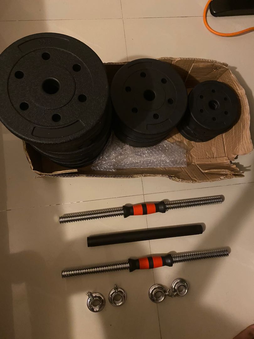 40 kg dumbell set, Sports Equipment, Exercise & Fitness, Weights ...