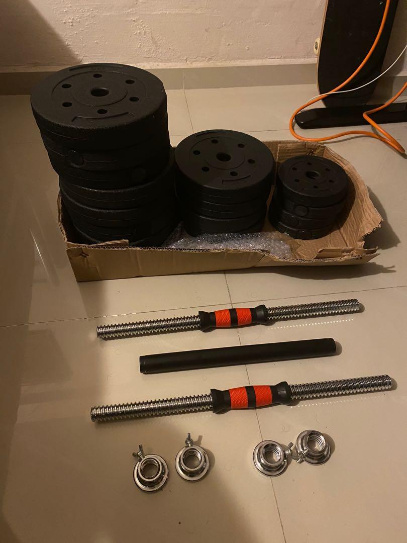 40 kg dumbell set, Sports Equipment, Exercise & Fitness, Weights ...