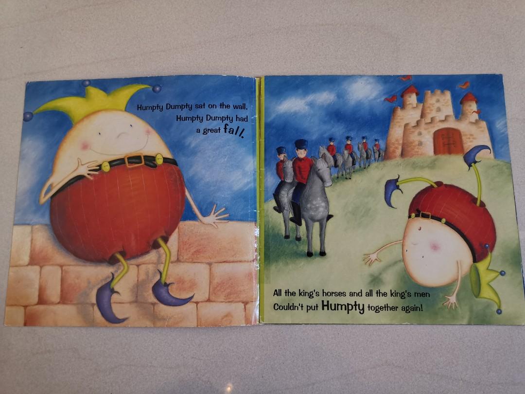 經典英文兒歌故事書共4本：Humpty Dumpty, The Wheels on the Bus, Five Little Ducks ...