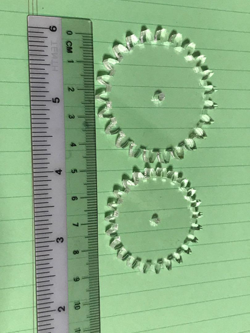 Acrylic gears pack - diy project laser cut ⚙️, Hobbies & Toys ...