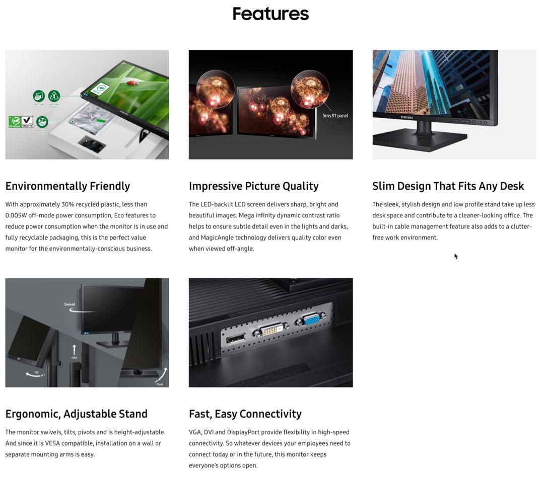 [Brand New] Samsung 27 inches LED Monitor for Business S27E450 ...