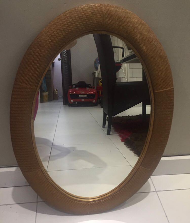 Cermin Antik / Antique Mirror, Furniture & Home Living, Home Decor ...