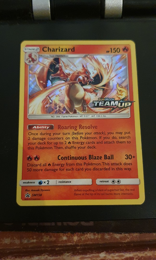 Charizard team up pre-release pokemon card PTCG Pokémon cards, Hobbies ...
