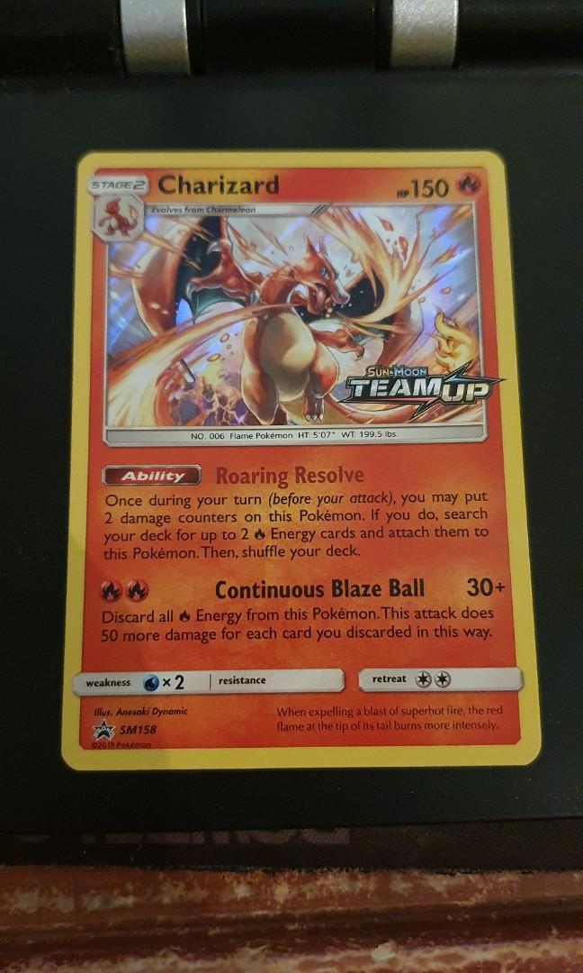 Charizard team up pre-release pokemon card PTCG Pokémon cards, Hobbies ...