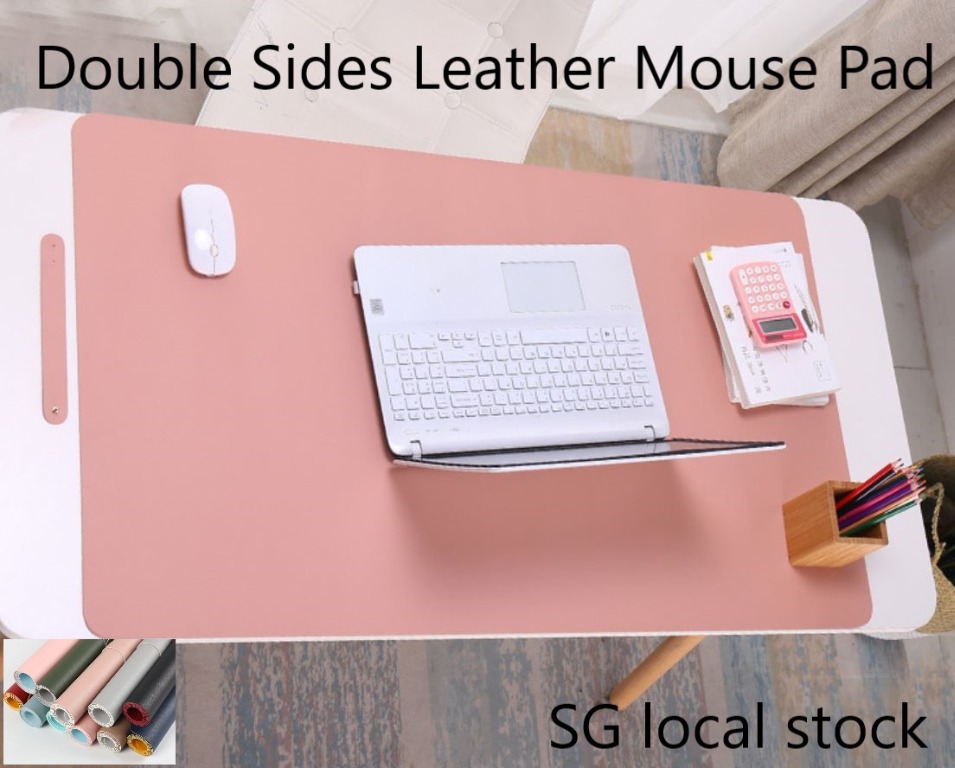 Double Sides Leather Desk Pad Laptop Pad Waterproof Mouse Pad Gaming ...