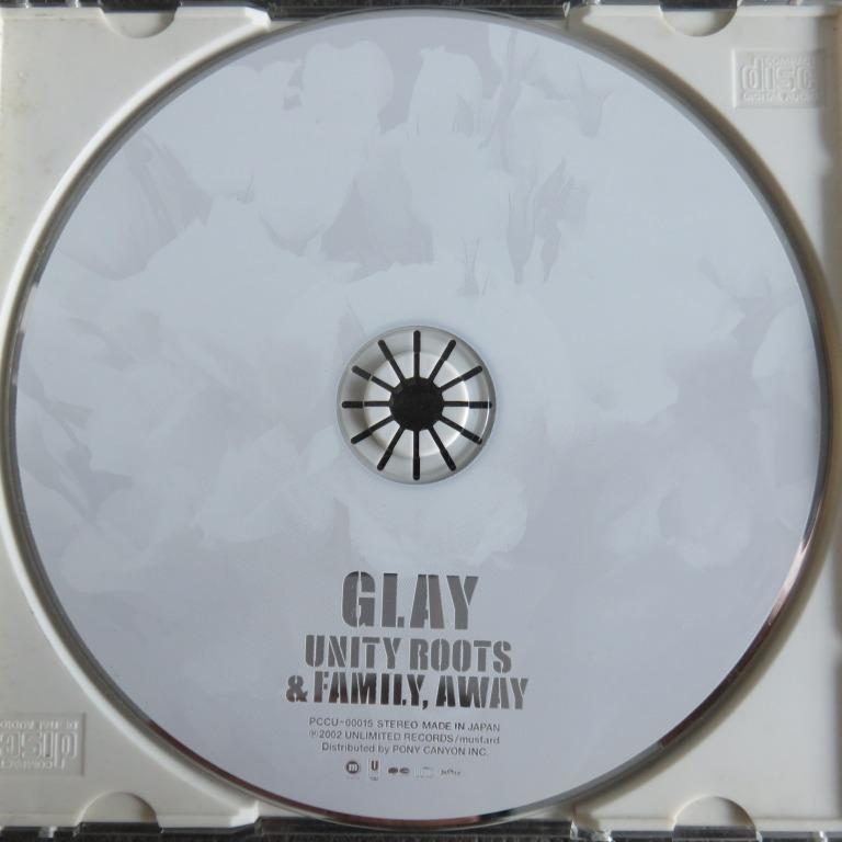GLAY - UNITY ROOTS & FAMiLY, AWAY CD (02年 日本版 MT, 側帶付) 3000yen, 興趣及遊戲 ...