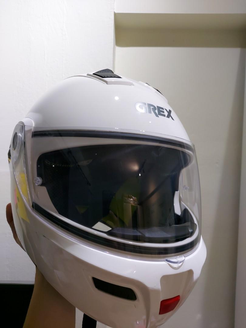 Grex modular motorcycle helmet, white gloss, Motorcycles, Motorcycle ...