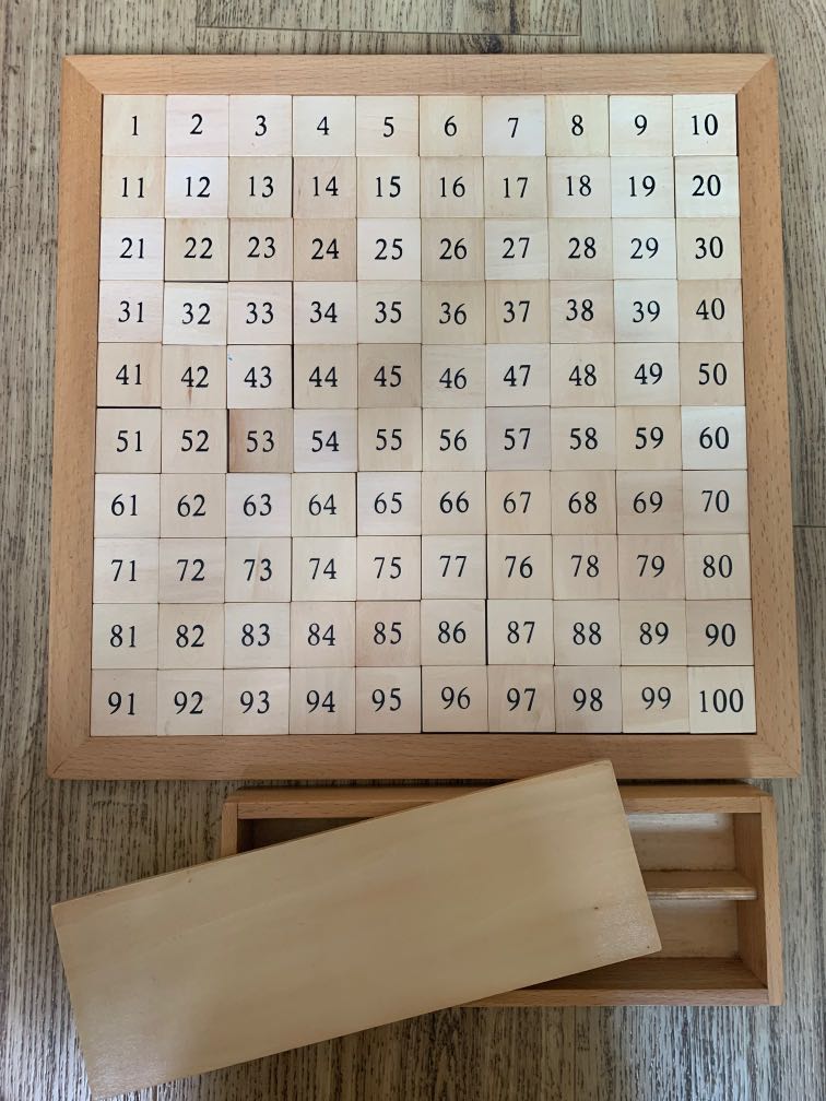 Montessori Hundred Board, Hobbies & Toys, Toys & Games on Carousell