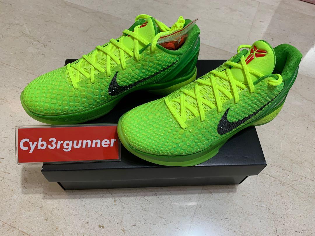 Kobe 6 Proto Grinch (2020), Men's Fashion, Footwear, Sneakers on Carousell