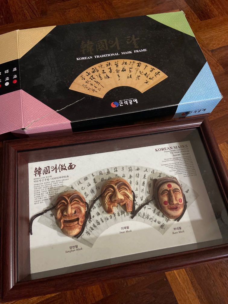 Korean Folklore Traditional Mask Frame, Hobbies & Toys, Stationery ...