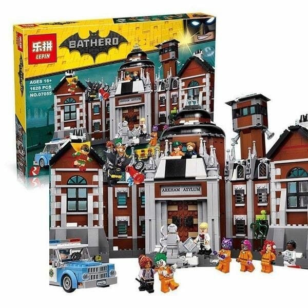 Lepin Lego DC Batman Bat Man Joker Arkham Asylum City Building Hospital House Model Block Brick ...