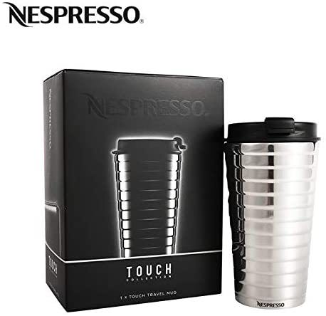 Nespresso TOUCH Travel Mug,Silver Tumbler Stainless Steel,16.50 Cm, New ...