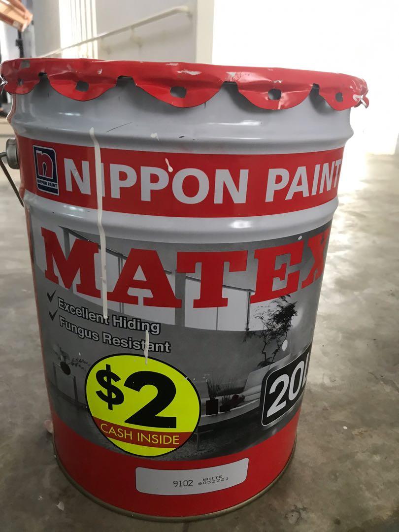 Nippon Paint Matex and Vinilex 5000 20L White, Furniture & Home Living ...