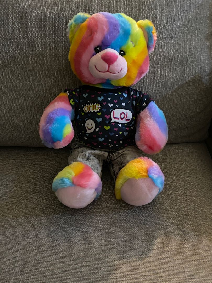 Rainbow build a bear, Hobbies & Toys, Toys & Games on Carousell