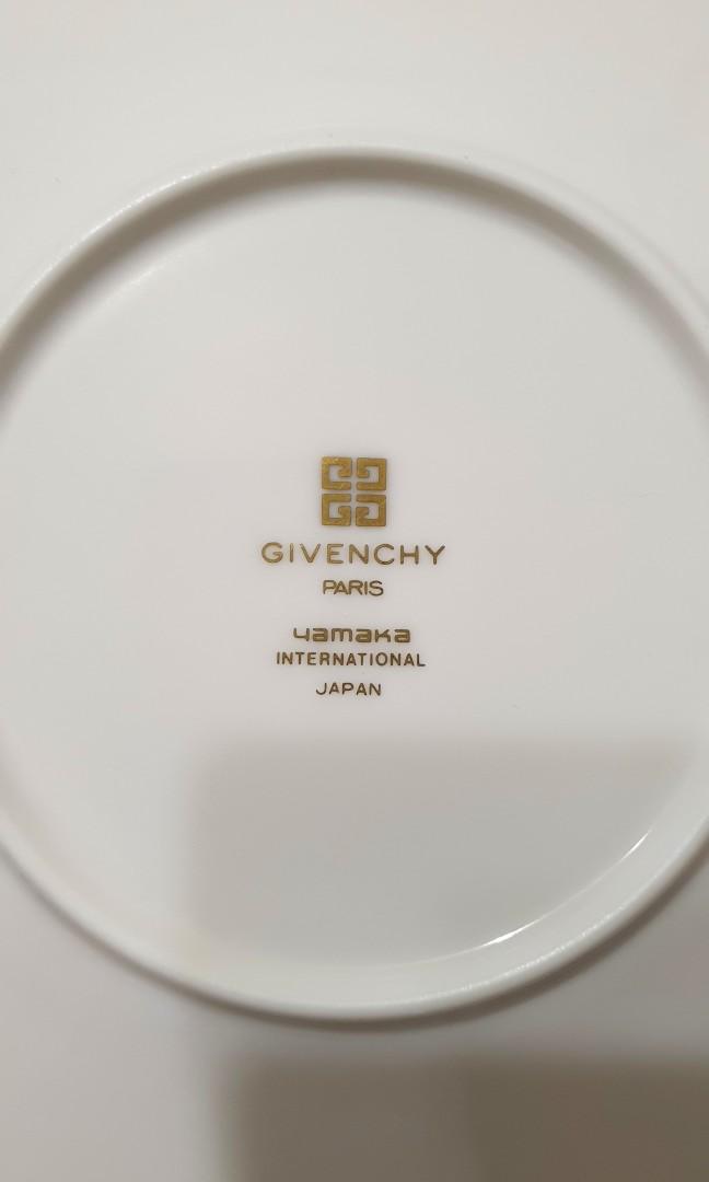 Rare Givenchy Octagon Cake Plates Set with Gold Line, Furniture & Home ...