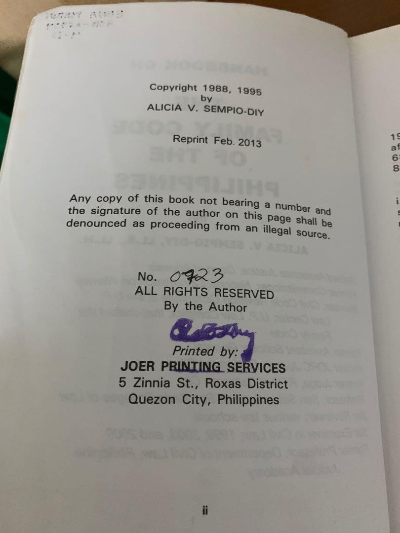 Sempio-Dy Family Code (2013), Hobbies & Toys, Books & Magazines ...