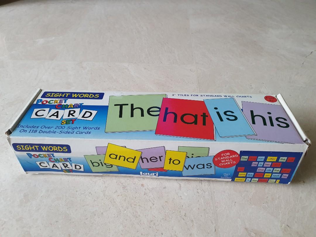 Sight Words Pocket Chart Card Set, Hobbies & Toys, Toys & Games on ...