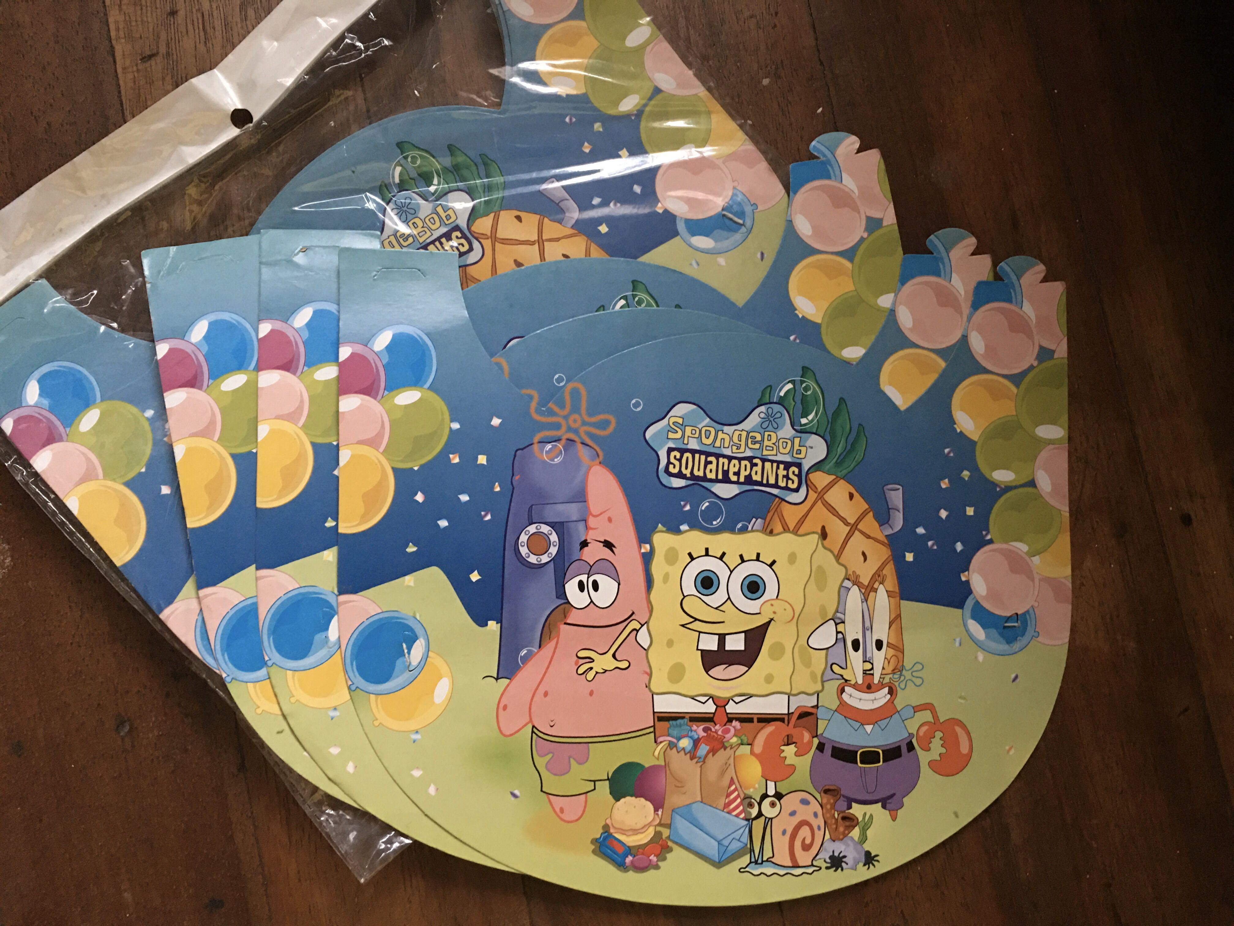 Spongebob Squarepants Birthday Party Hat, Hobbies & Toys, Toys & Games ...