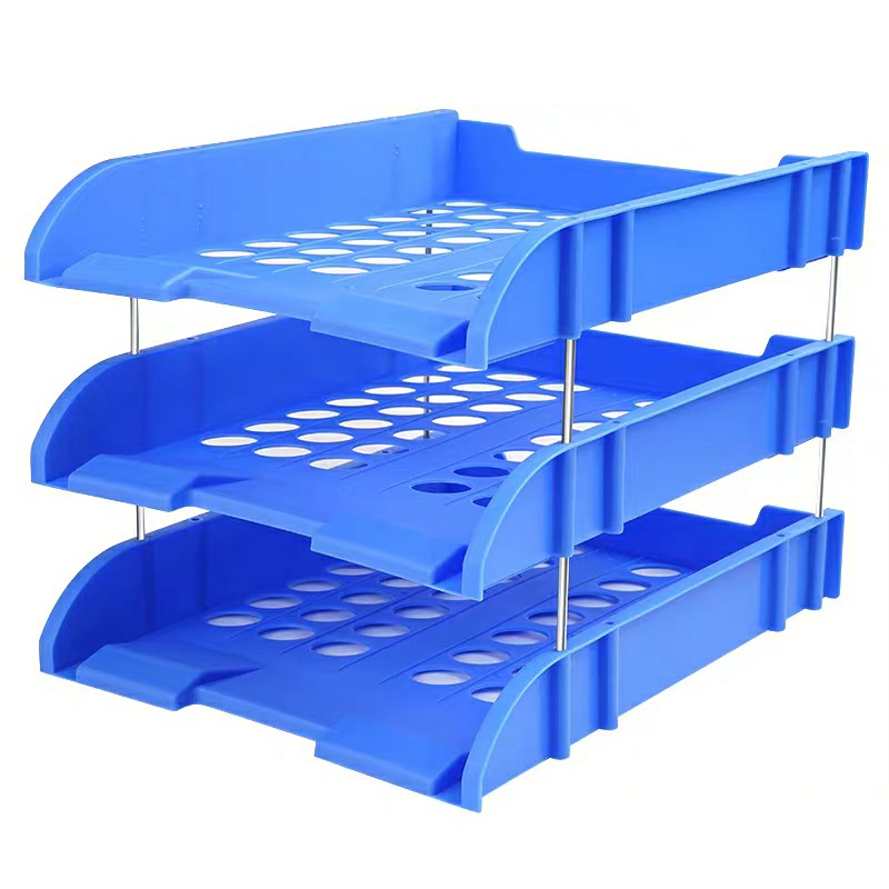 3 Tier Document Tray File Organizer Tray Organizer Table Book Stand ...