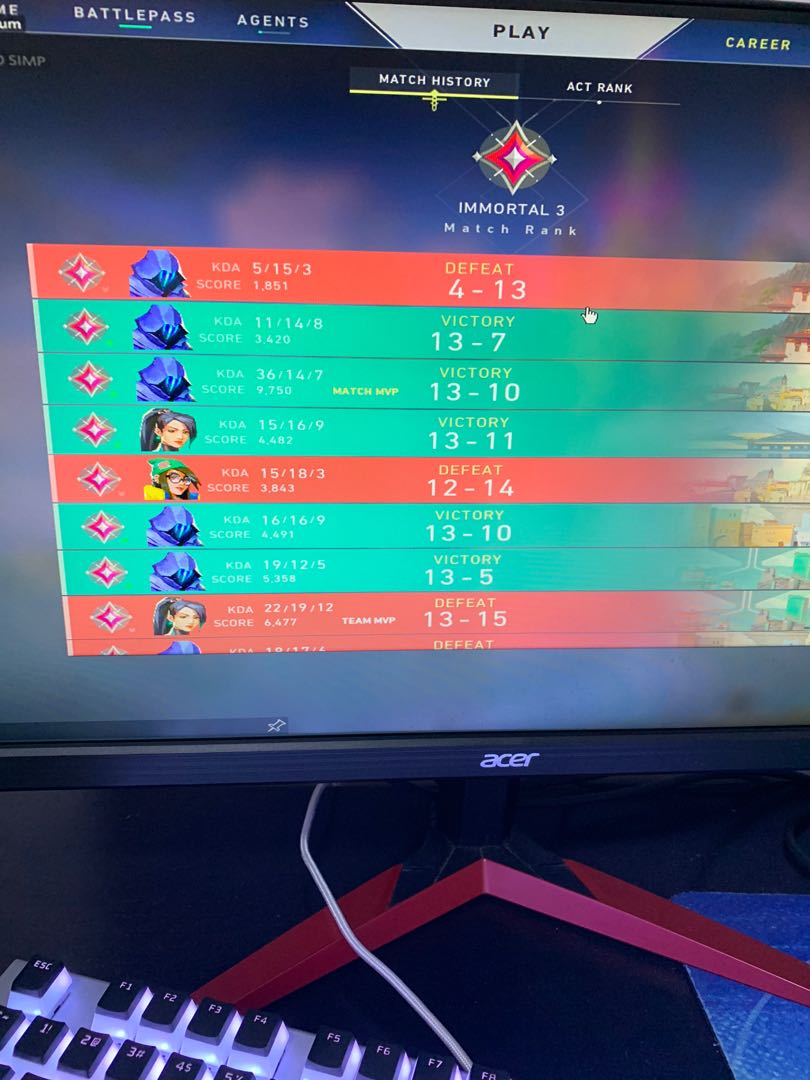 Valorant Account Immortal 3 With Skins Reaver Set, Video Gaming, Gaming ...