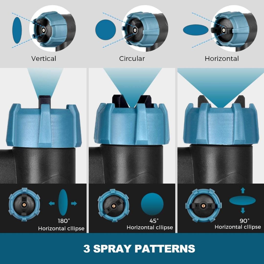 [122706] Paint Sprayer, WESCO 500W Electric Spray Gun with 3 Nozzles(1. ...