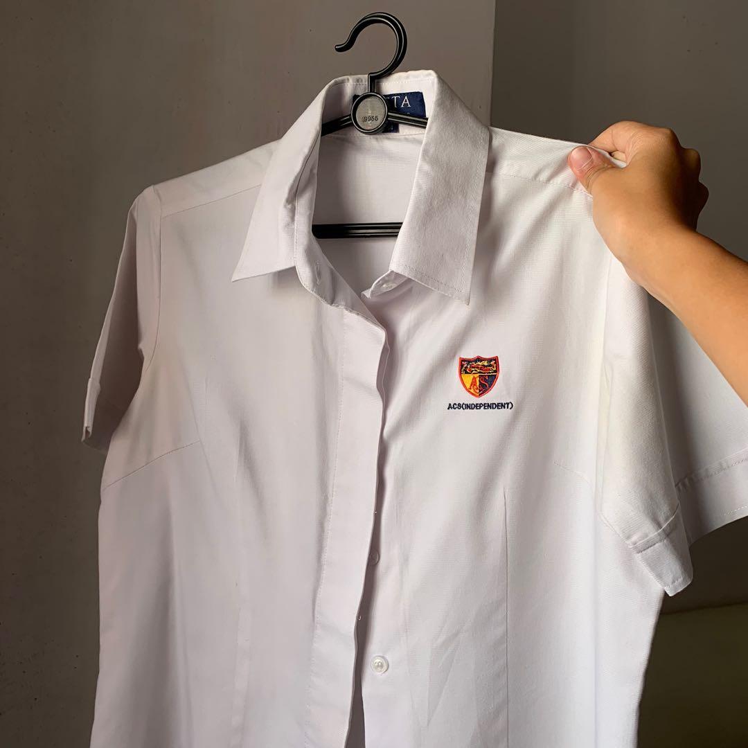 ACSI girls uniform blouse ESTA, Women's Fashion, Tops, Blouses on Carousell