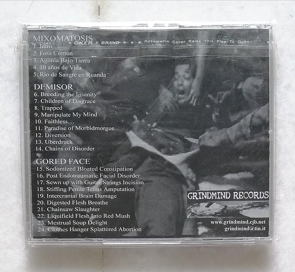CD: MIXOMATOSIS/DEMISOR/GORED FACE " NIGHT OF THE LIVING GRINDERS ...