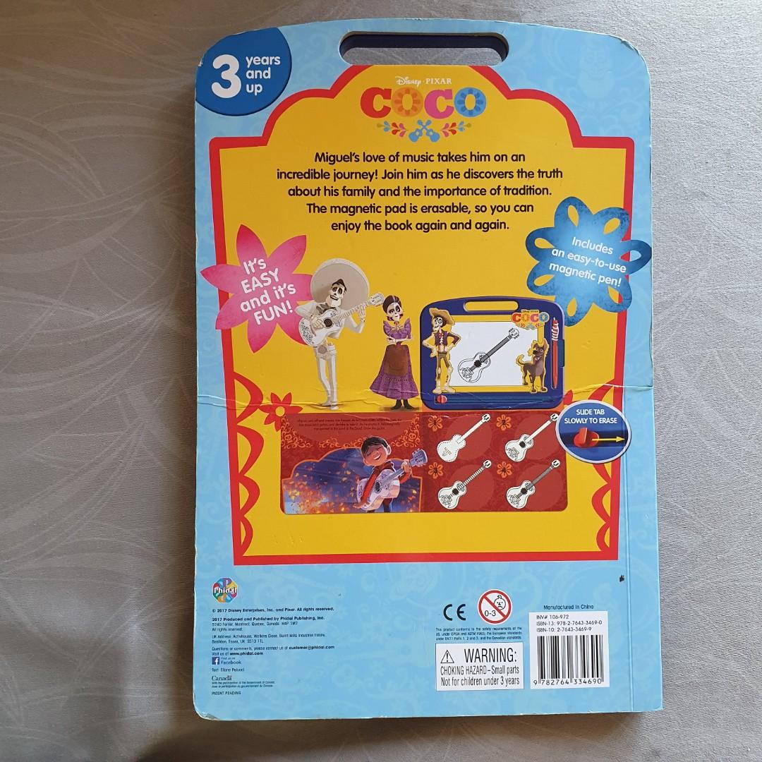 Coco Movie book and magnetic drawing pad, Hobbies & Toys, Books ...