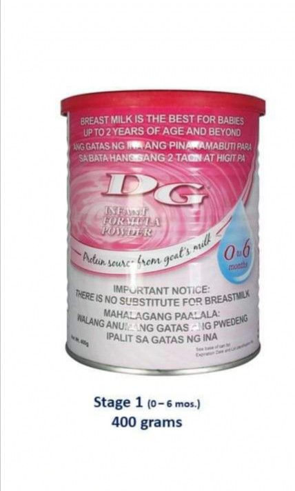 DG Infant Formula Powder 400grams, Babies & Kids, Nursing & Feeding ...